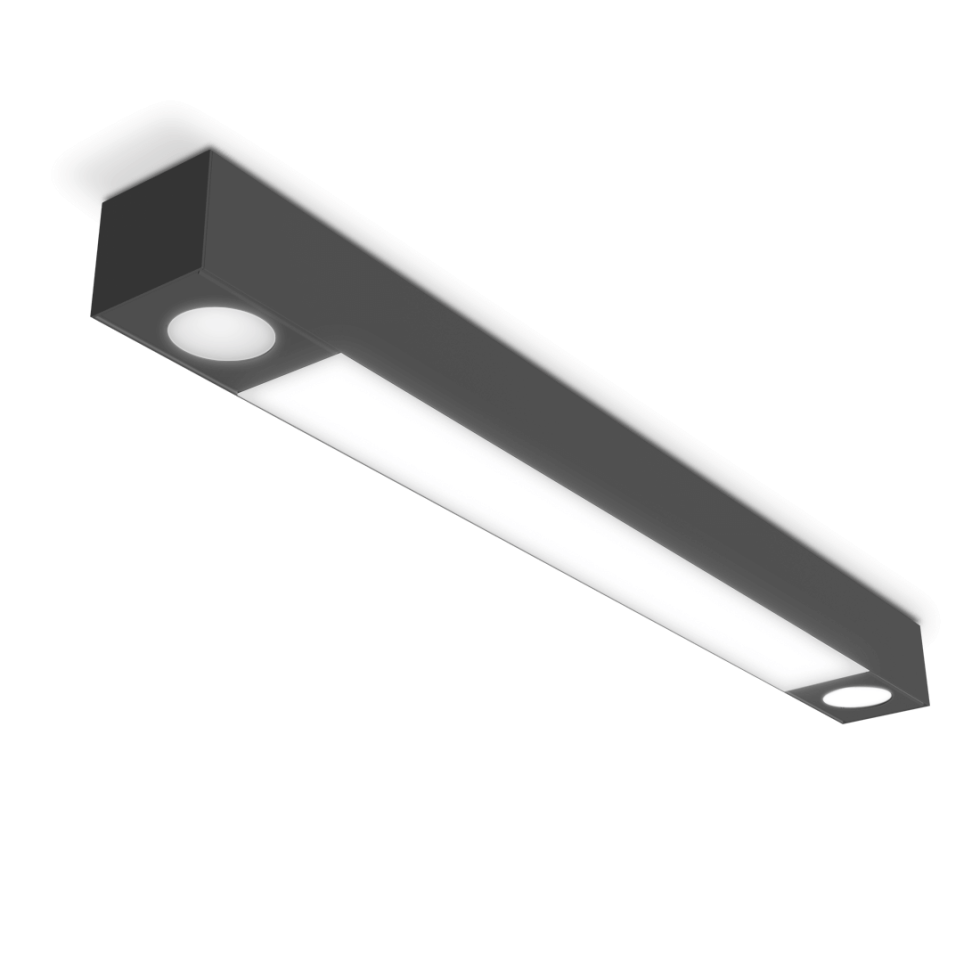 Delviro - Thinline Surface LED Linear With Spot Lights